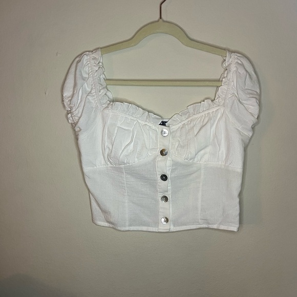 Tops | Hire Button Up Crop Top | Poshmark